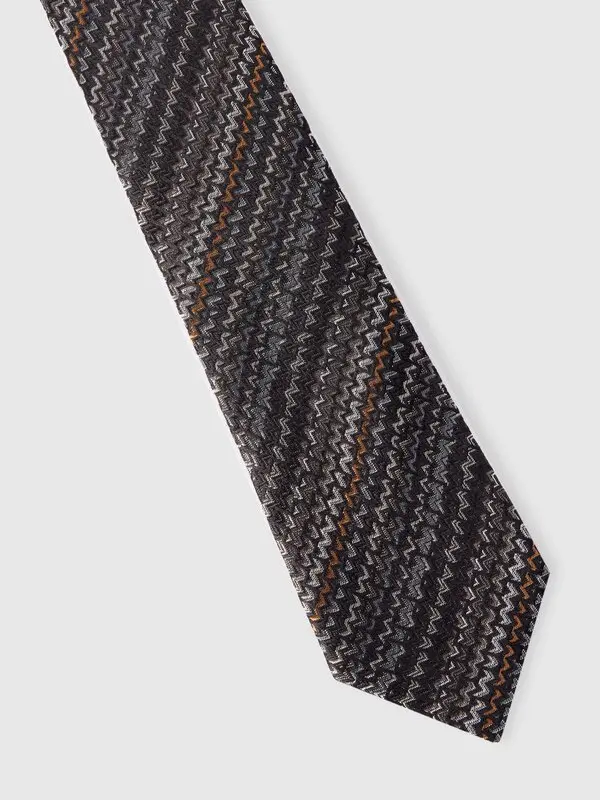 Missoni Silk Tie With Contrasting Lining - Multicoloured