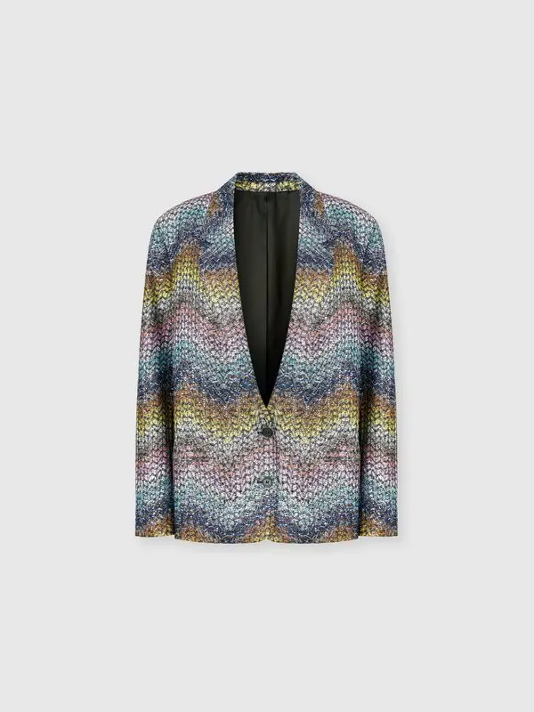 Missoni Oversized Single-breasted Blazer In Viscose Lamé With Sequins