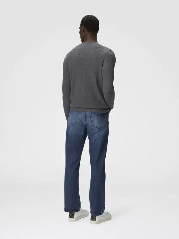 Missoni Crew Neck Sweater In Wool With Chevron Pattern