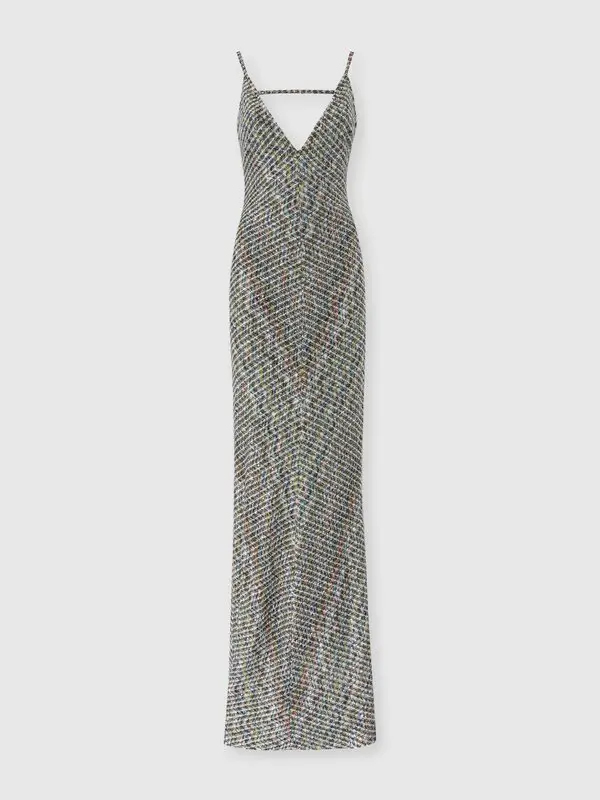Missoni Long Dress With Open Back And Sequins