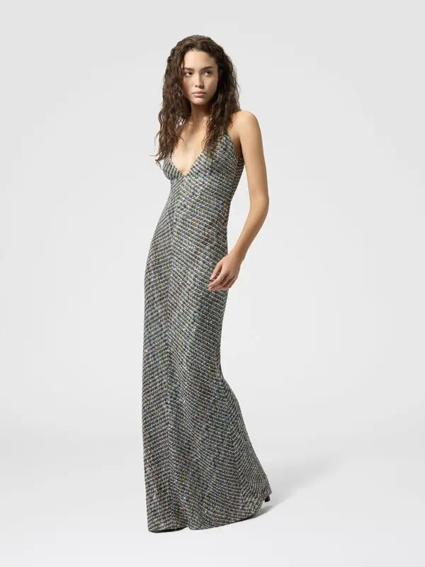Missoni Long Dress With Open Back And Sequins