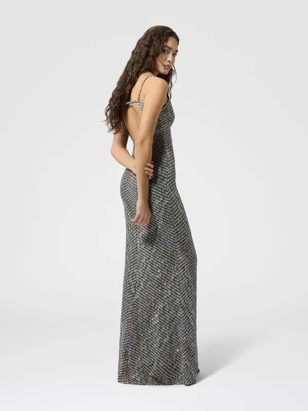 Missoni Long Dress With Open Back And Sequins