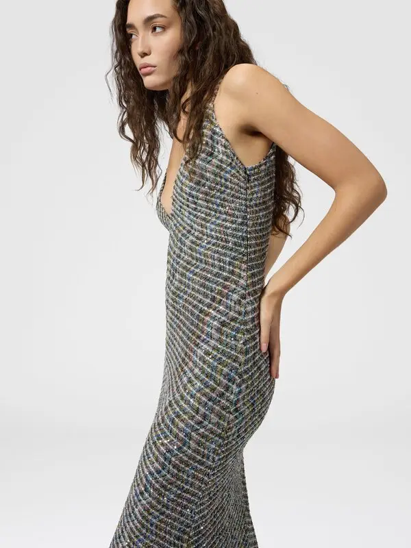 Missoni Long Dress With Open Back And Sequins