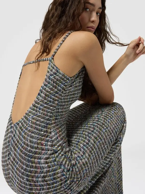 Missoni Long Dress With Open Back And Sequins