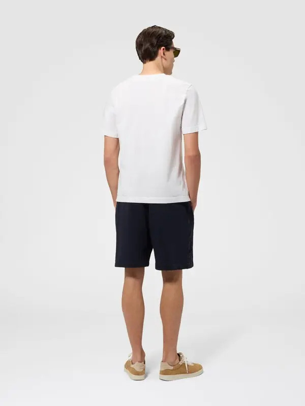 Missoni Cotton Fleece Shorts With Knit Inserts