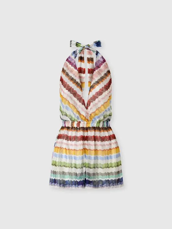 Missoni Short Zig Zag Tulle Cover-up Jumpsuit - Multicoloured