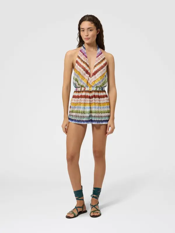 Missoni Short Zig Zag Tulle Cover-up Jumpsuit