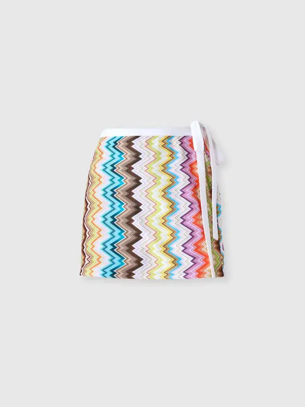 Missoni Mini Pareo Skirt In Printed Terry