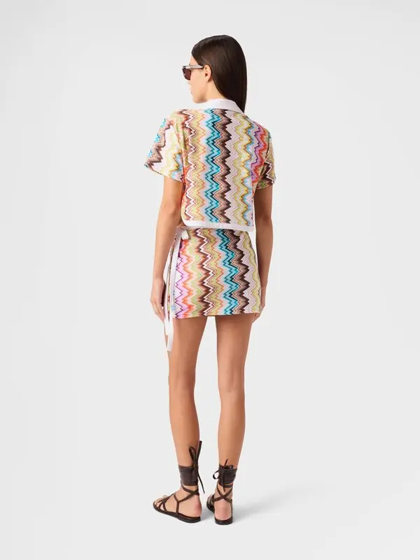 Missoni Mini Pareo Skirt In Printed Terry