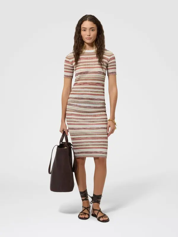 Missoni Short-sleeve Ribbed Viscose-blend Sweater