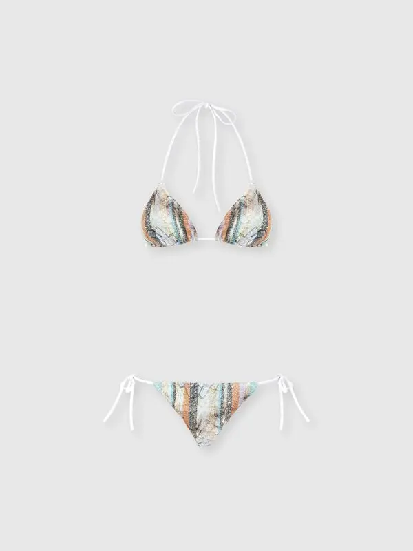 Missoni Multi-technique Mixed Viscose Lamé Bikini - Multicoloured