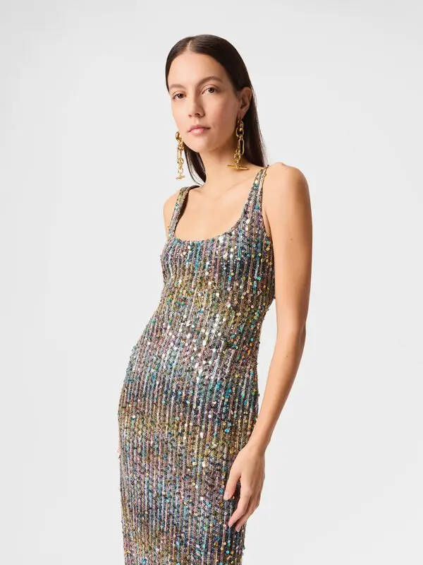 Missoni Sleeveless Long Dress With Zigzag Texture