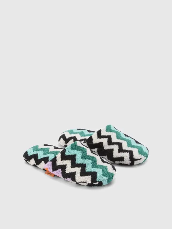 Missoni Best Cotton Terry Slippers Zig Zag - Multicoloured