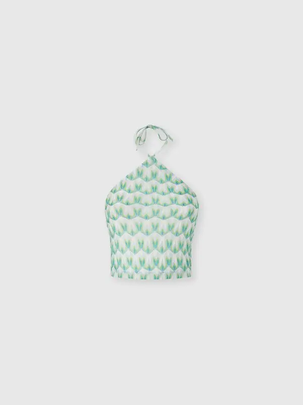 Missoni Top In Viscose With Floral Pattern And Halter Neckline