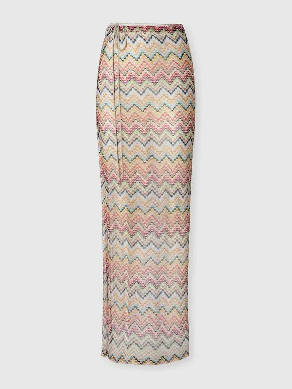 Missoni Long Pareo Skirt With Print