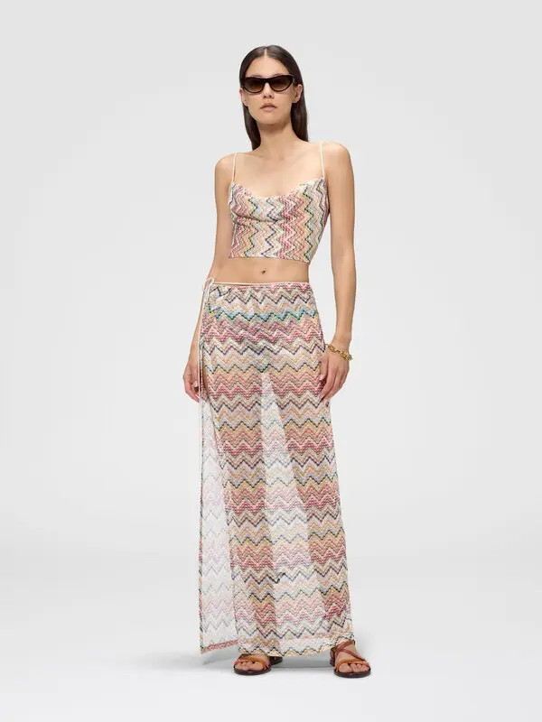 Missoni Long Pareo Skirt With Print