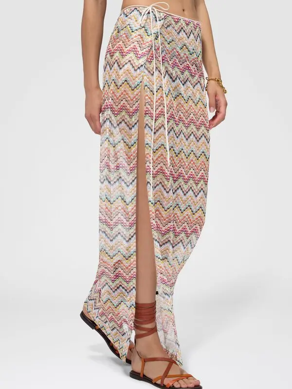 Missoni Long Pareo Skirt With Print