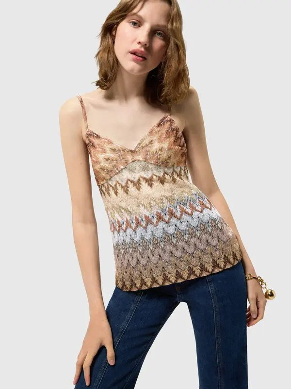 Missoni Zig Zag Lace Tank Top