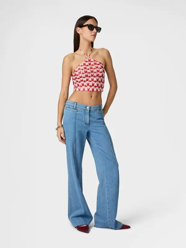 Missoni Top In Viscose With Floral Pattern And Halter Neckline