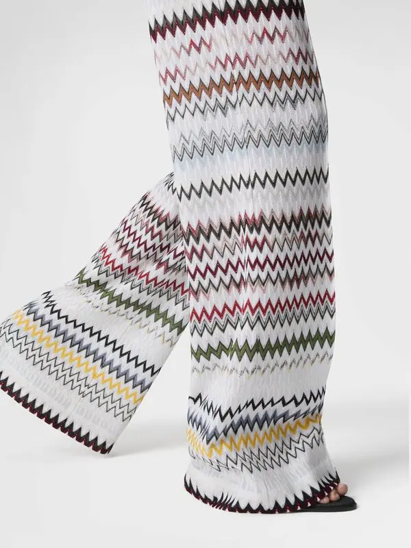 Missoni Wide Zigzag Viscose And Cotton Trousers