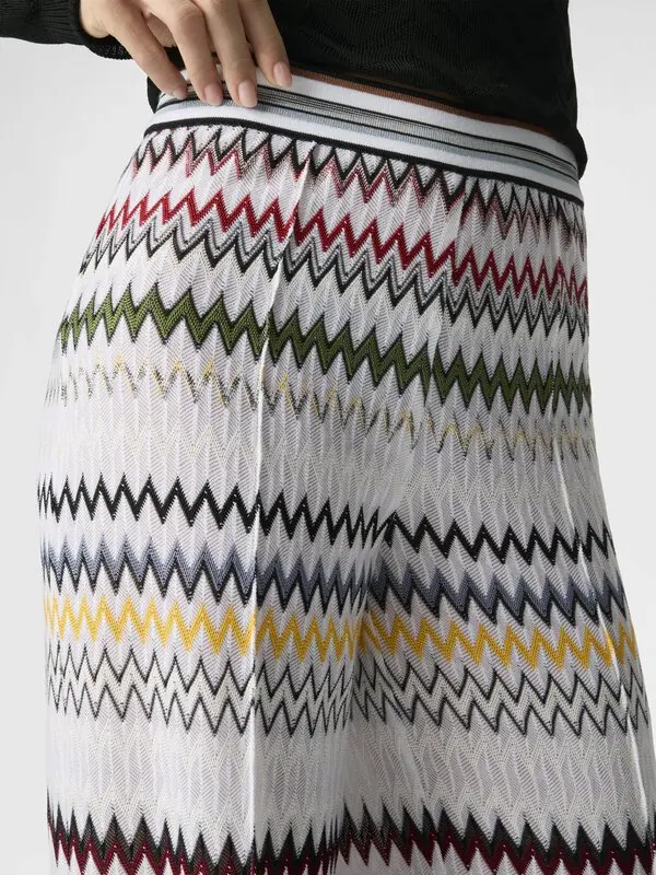 Missoni Wide Zigzag Viscose And Cotton Trousers