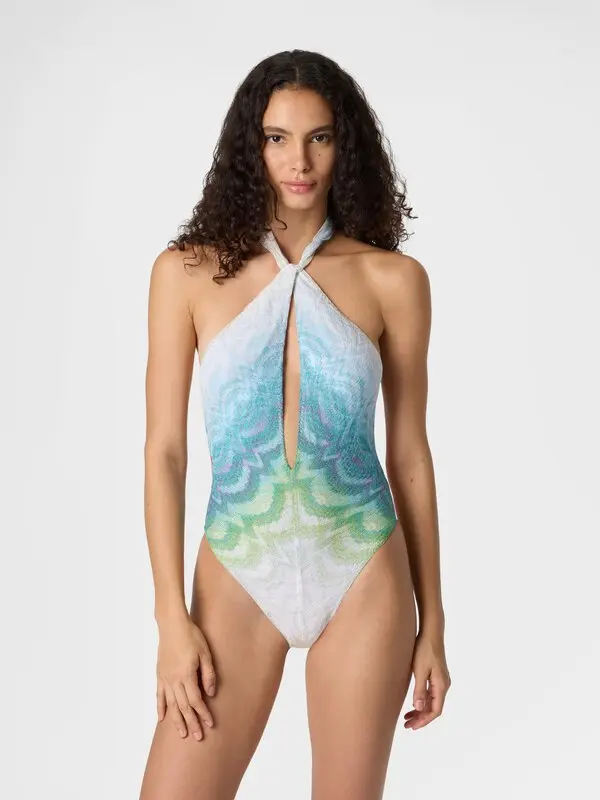 Missoni Shaded Lamé Viscose One-piece Swimsuit