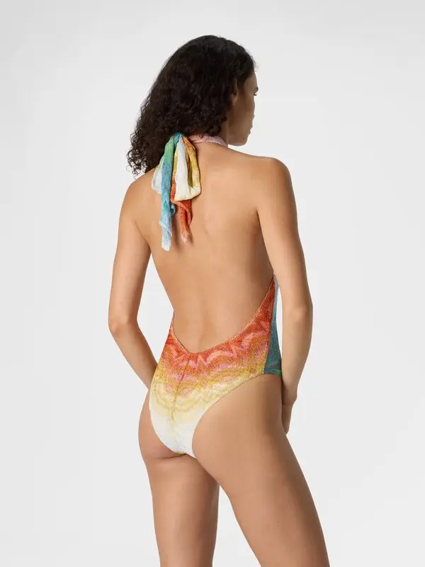 Missoni Shaded Lamé Viscose One-piece Swimsuit