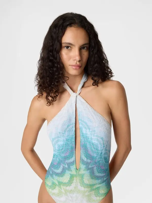 Missoni Shaded Lamé Viscose One-piece Swimsuit