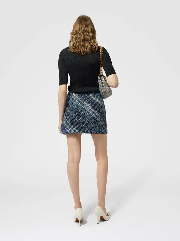 Missoni Wool-blend Check Mini Skirt