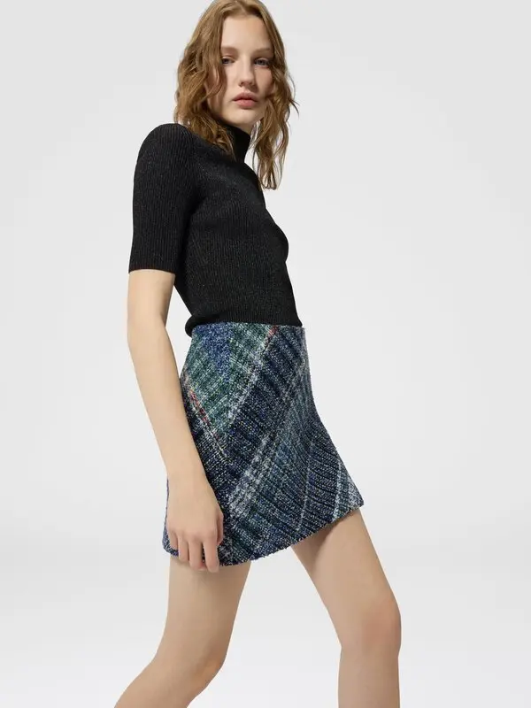 Missoni Wool-blend Check Mini Skirt