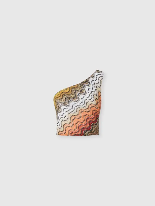 Missoni One-shoulder Top In Viscose Lamé Blend - Multicoloured