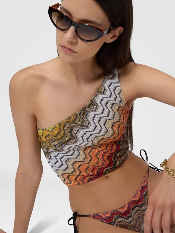 Missoni One-shoulder Top In Viscose Lamé Blend