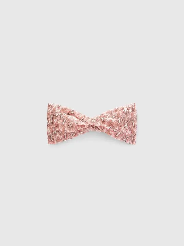 Missoni Headband In Lamé Viscose With Foliage Pattern