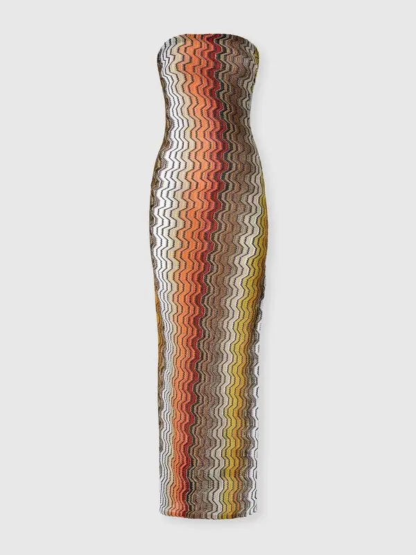 Missoni Long Cover-up With Side Slit And Greek Motif - Multicoloured