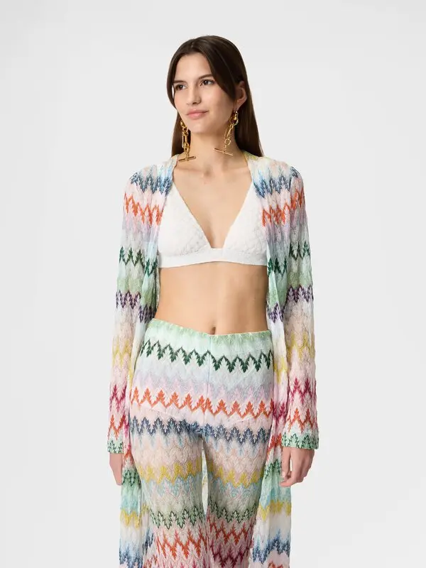 Missoni Long Zig Zag Lace Cardigan