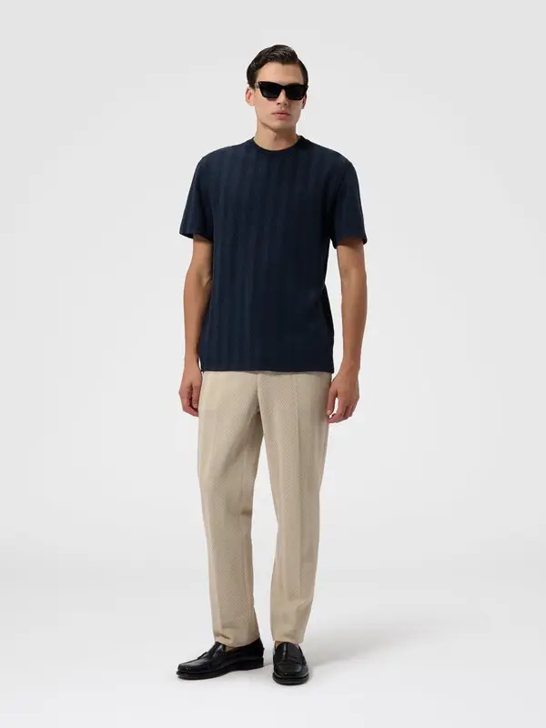 Missoni Tone-on-tone Chevron Cotton And Viscose Crewneck T-shirt