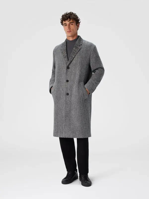 Missoni Wool Cloth Coat With Chevron Pattern
