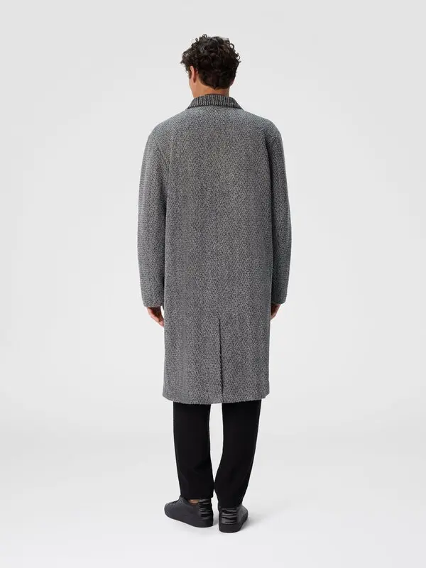 Missoni Wool Cloth Coat With Chevron Pattern