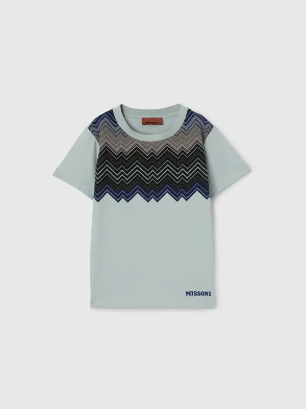 Missoni Short-sleeve Cotton Crewneck T-shirt - Grey