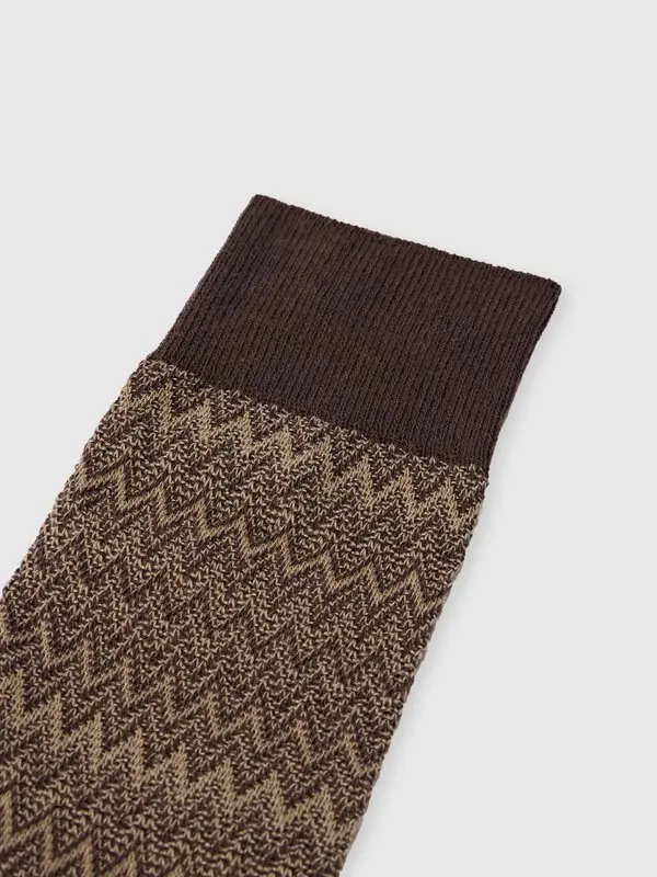 Missoni Mid-length Cotton-blend 3d Zigzag Socks