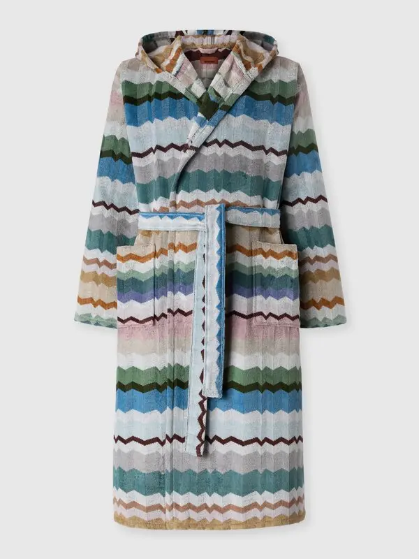 Missoni Eva Hooded Cotton Terry Bathrobe - Multicoloured