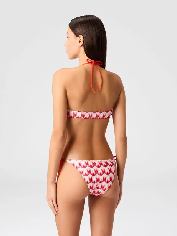 Missoni Triangle Bikini In Viscose With Floral Motif