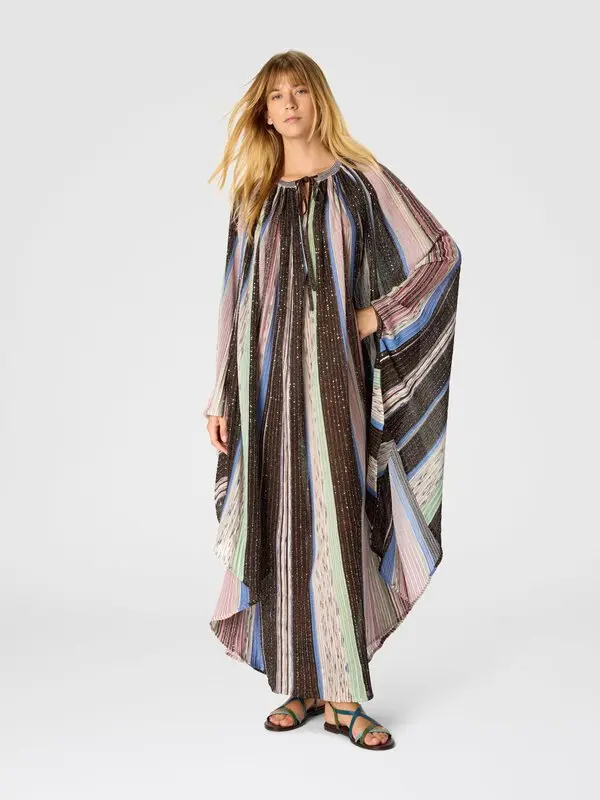 Missoni Long Cape-effect Mixed Viscose Lamé Caftan