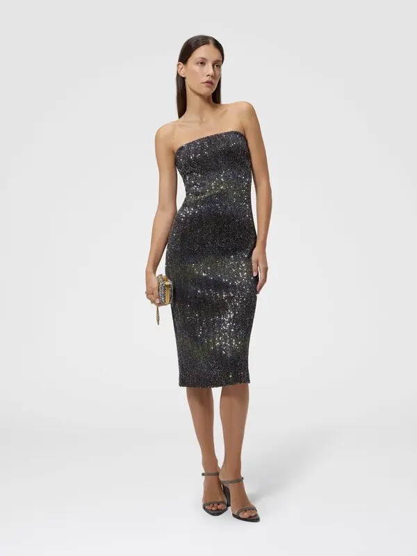 Missoni Dégradé Bustier Long Dress With Sequins
