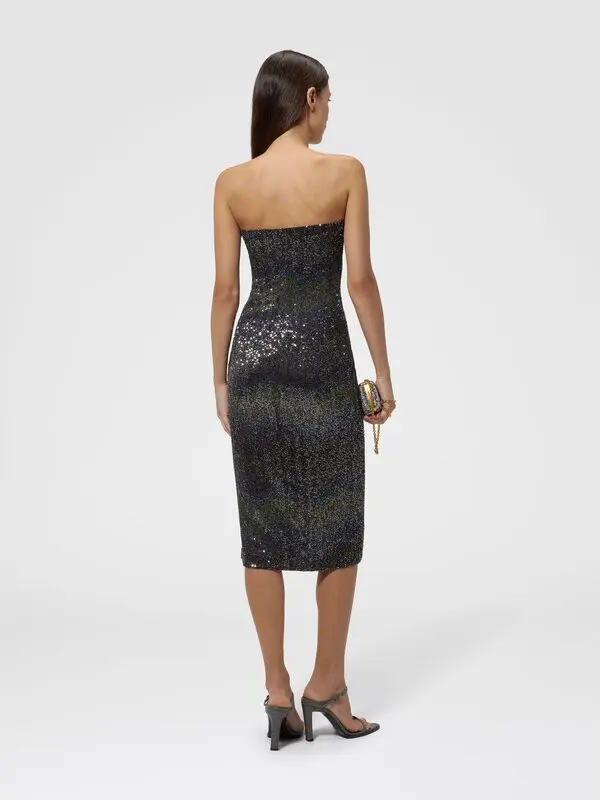 Missoni Dégradé Bustier Long Dress With Sequins