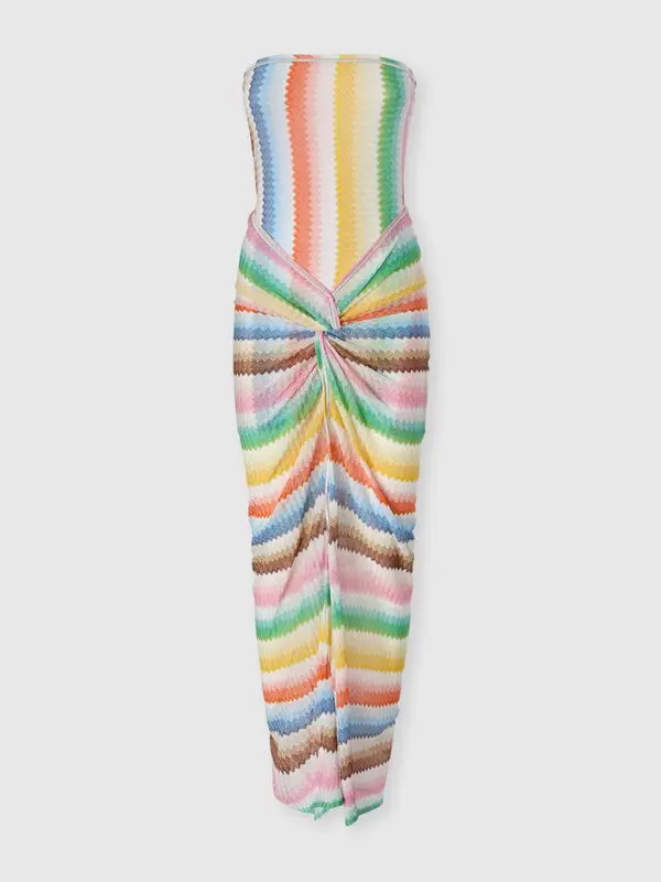 Missoni Strapless Cover-up Dress With Dégradé Zigzag Motif - Multicoloured