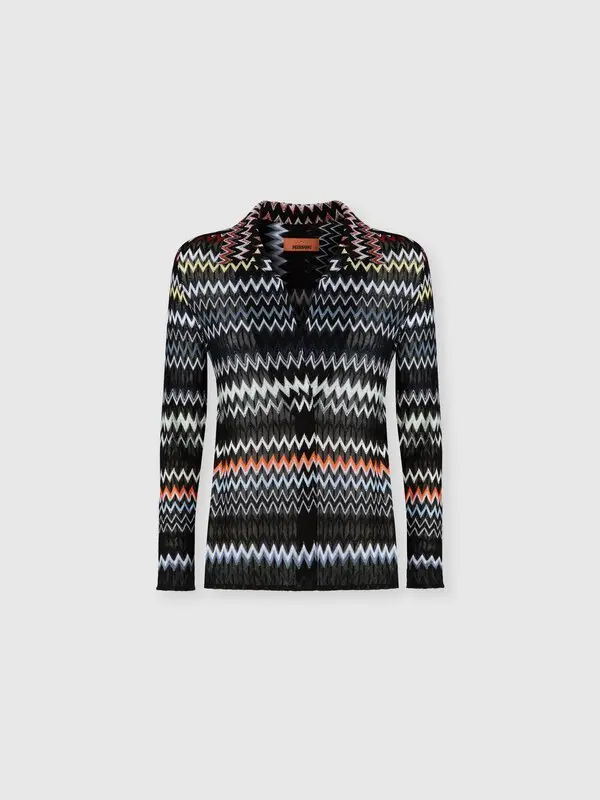 Missoni Zigzag Cotton And Viscose Blouse With V-neckline