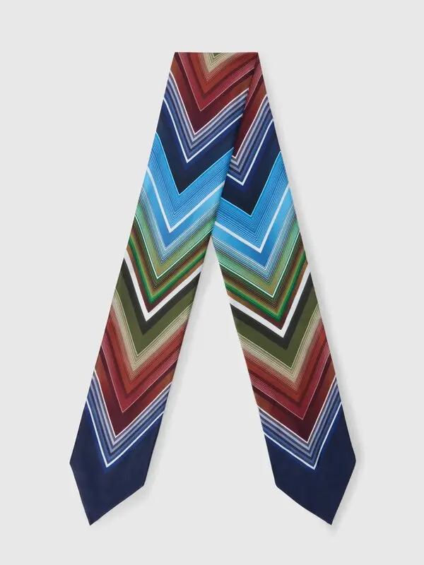 Missoni Silk Neck Scarf With Macro Zigzag Print