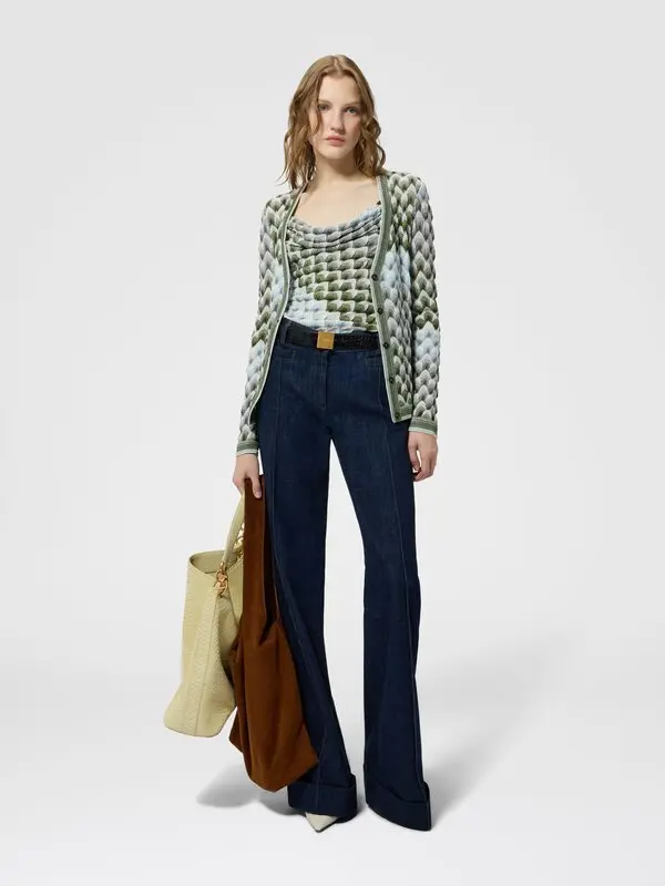 Missoni Lace Motif Top With Draped Neckline