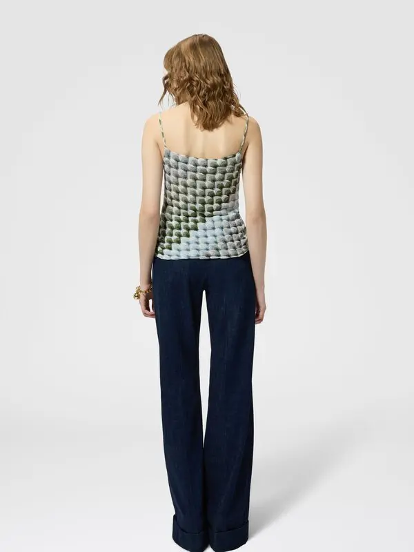 Missoni Lace Motif Top With Draped Neckline